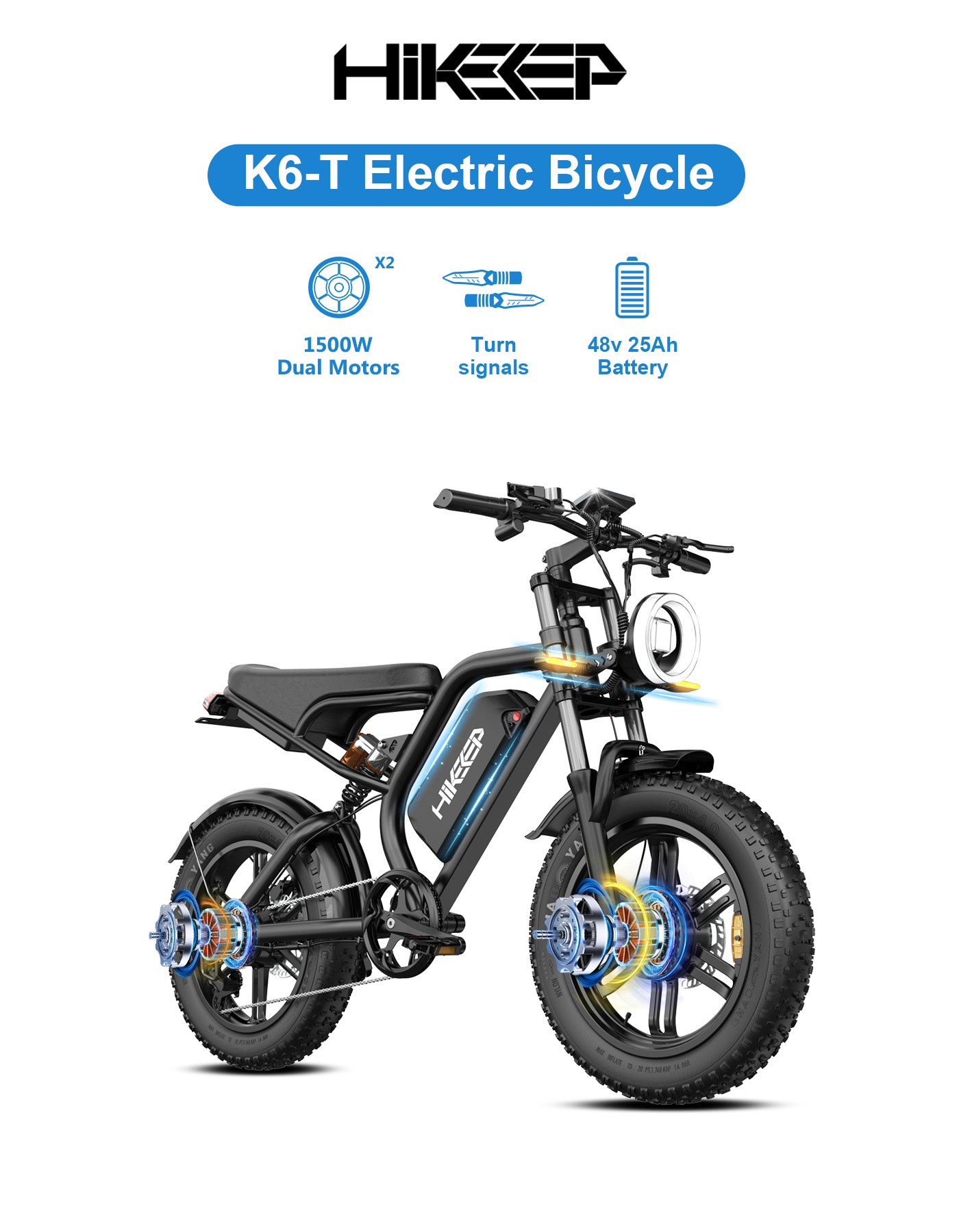 Long-Range & Powerful Motor Electric Bicycle | Hikeep Electric Bikes